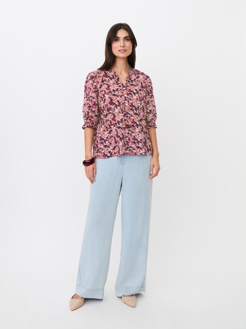 MASAI COPENHAGEN Masai Copenhagen Floral Mandarin Collar Blouse